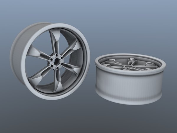 maya custom car rim