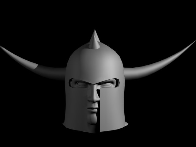 3d model warrior head