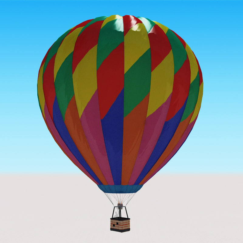 3d model zeppelin air balloon