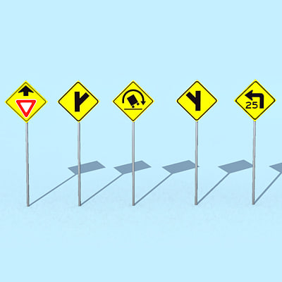 3d model traffic sign