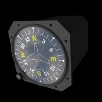 dg directional gyro compass 3d model