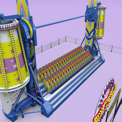 spin ride 3d model