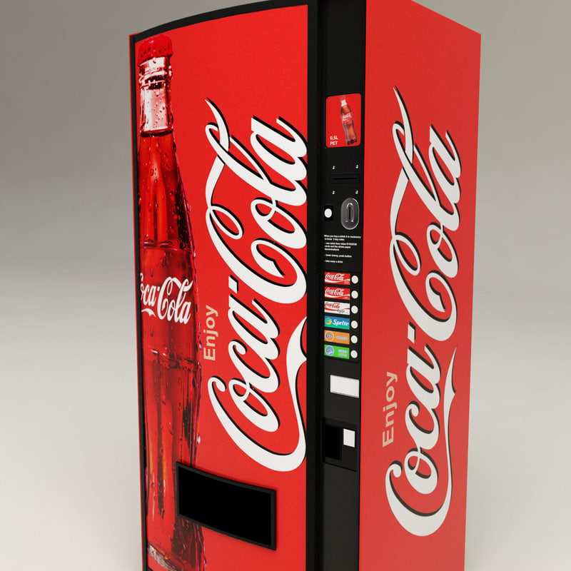 coca cola vending machine 3d model