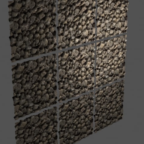 rock wall 3d model
