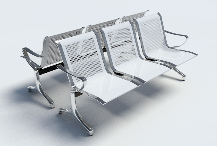waiting chairs 3d model