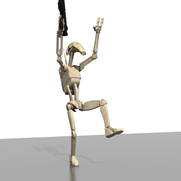 character rigged droids 3d model