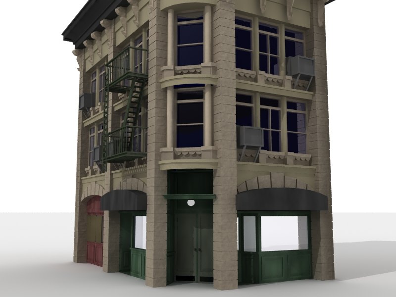 corner building 3d model
