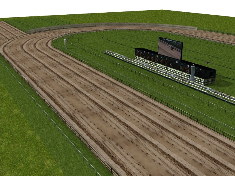 horse racetrack 3d model