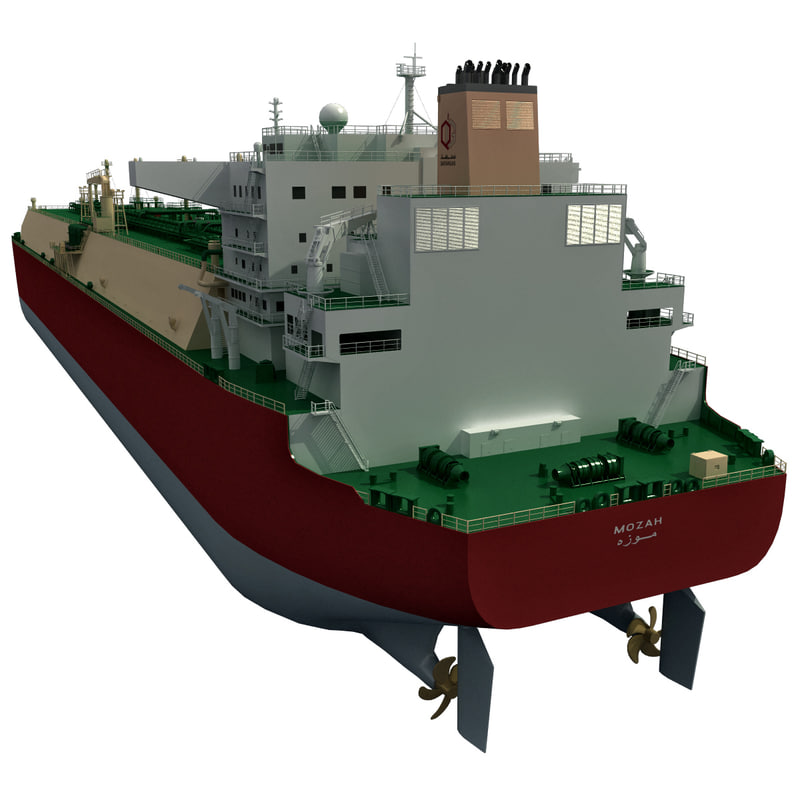 q-max carrier lng mozah 3d model