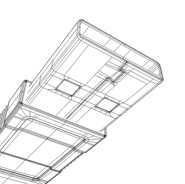 usb cable female connection 3d model