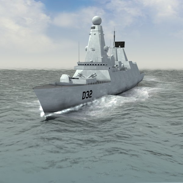 bow ship wake animation 3d model