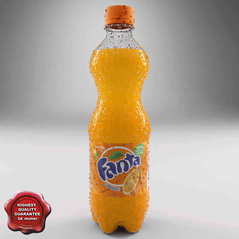 fanta 0 5l 5 3d model
