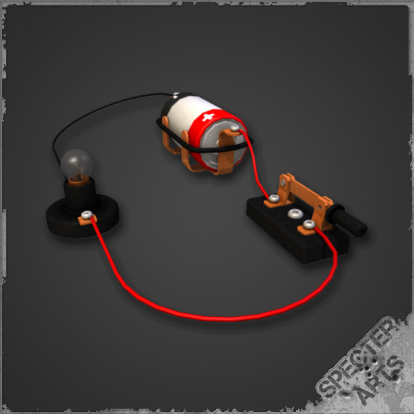illustration simple circuit 3d model