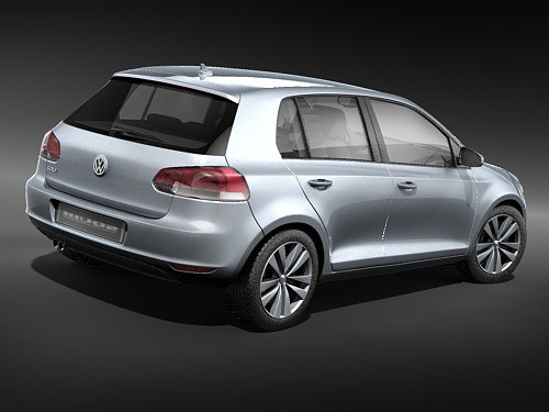 golf volkswagen 6 3d model