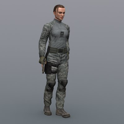 combat rifle 3d model