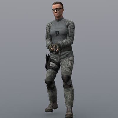 combat rifle 3d model