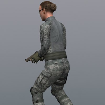 combat rifle 3d model