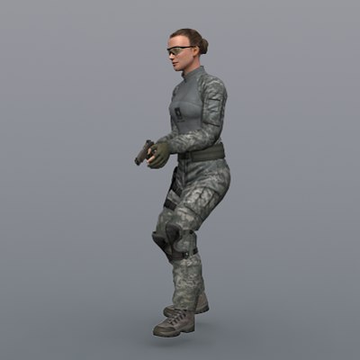 combat rifle 3d model