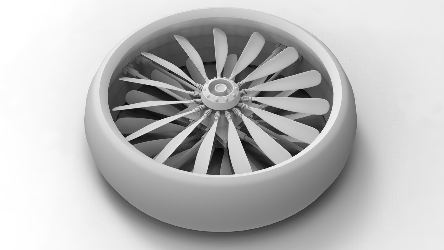 wind fan aircraft 3d model