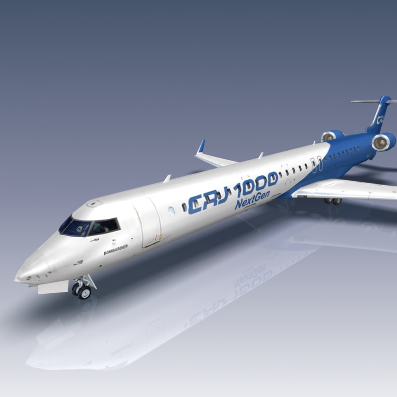 bombardier crj 1000 crj1000 3d model