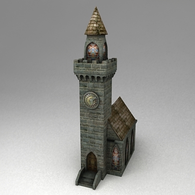 fantasy city hall 3d model