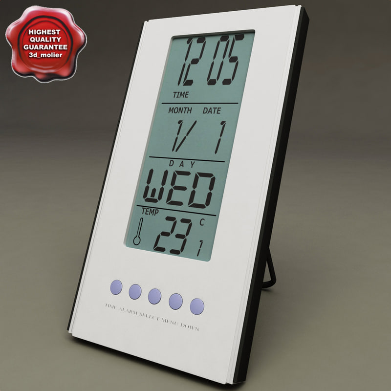 digital clock 3d model