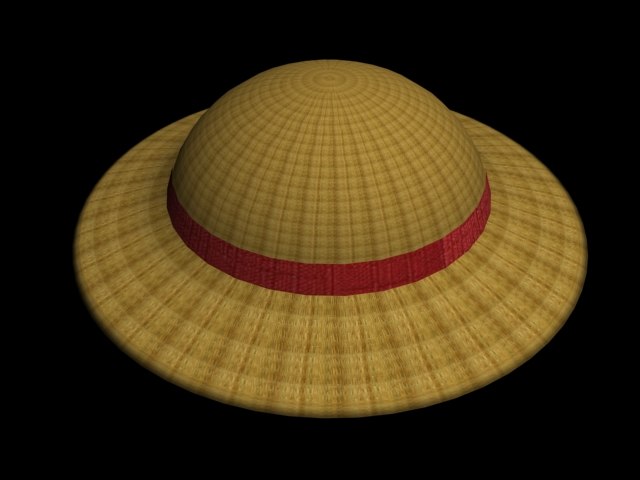 free luffy hat 3d model