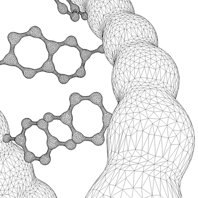 dna double helix 3d model