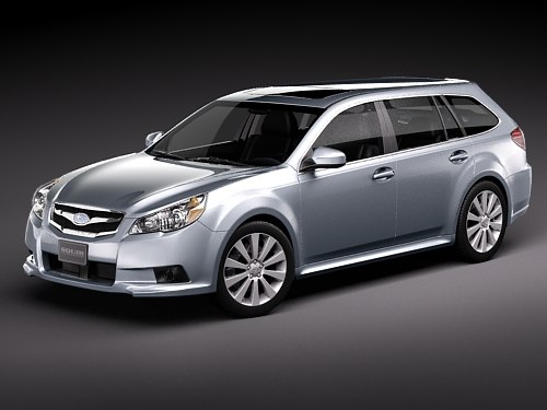 subaru legacy station wagon 3d model