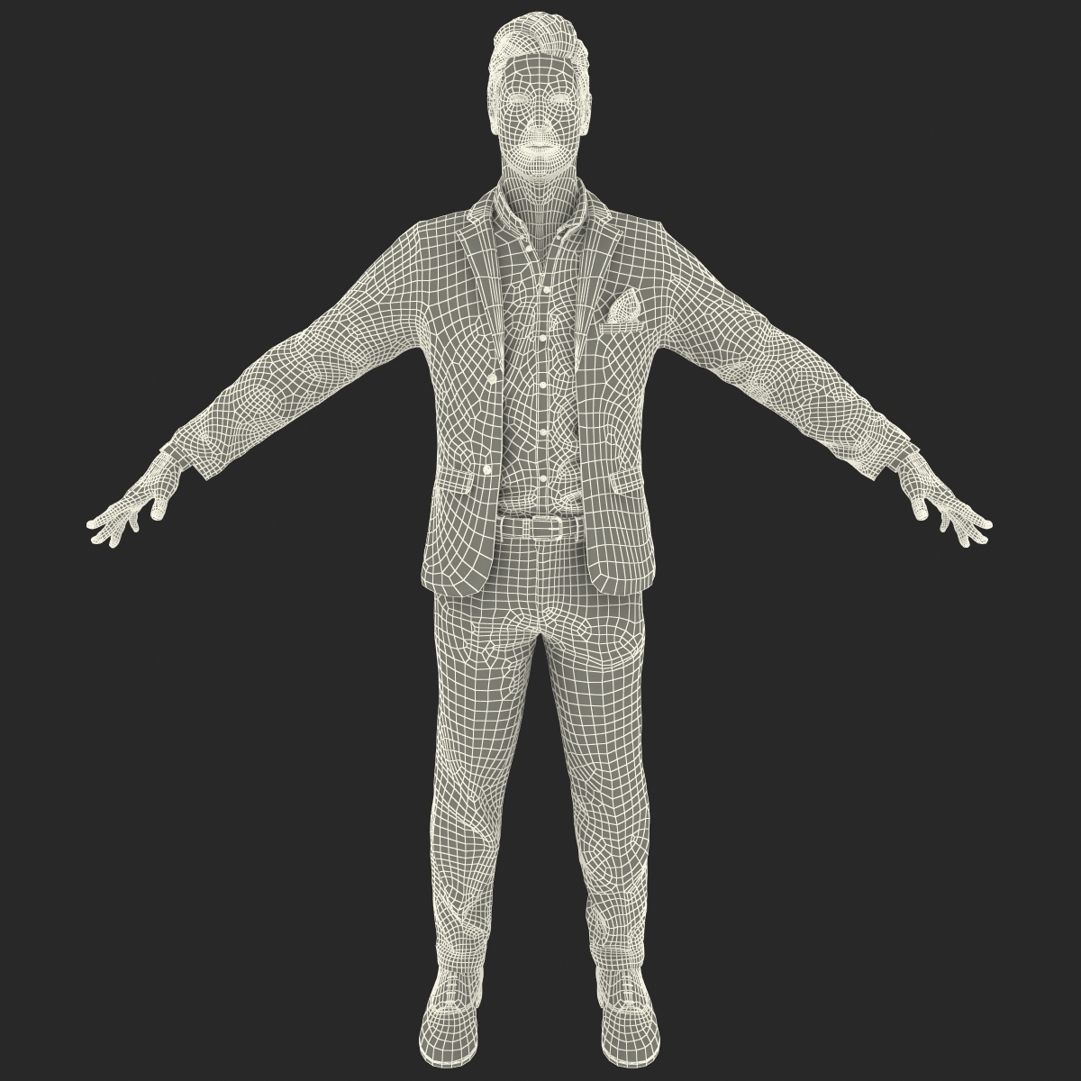 man work casual clothes 3d model