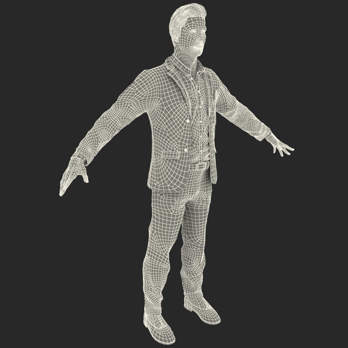 man work casual clothes 3d model