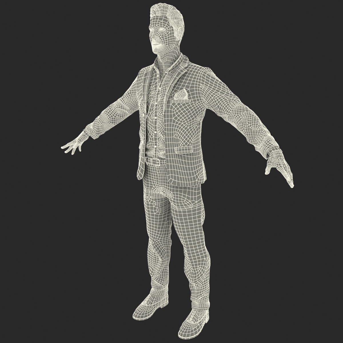 man work casual clothes 3d model