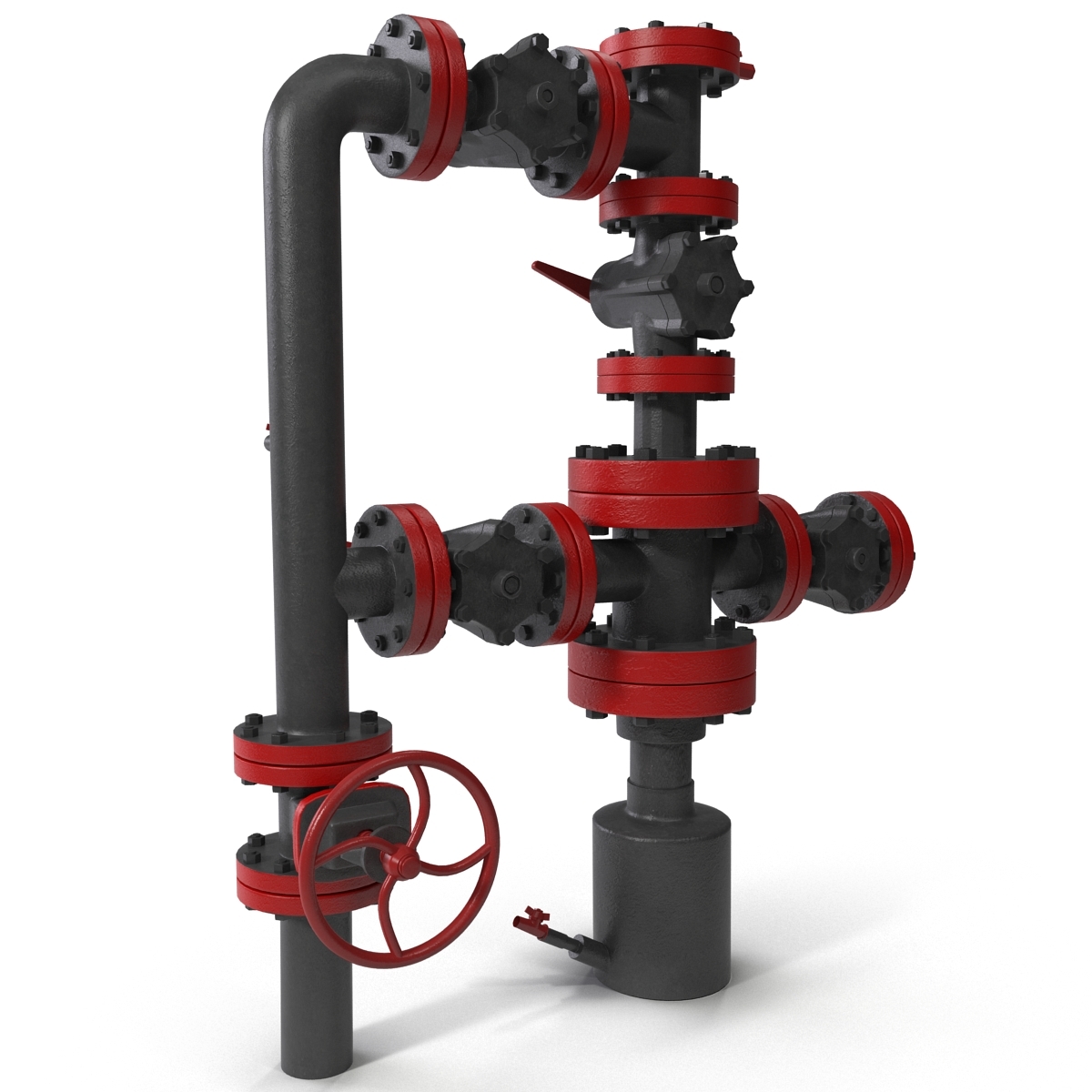 3d model oil wellhead valve