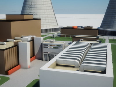 nuclear power plant 3d model