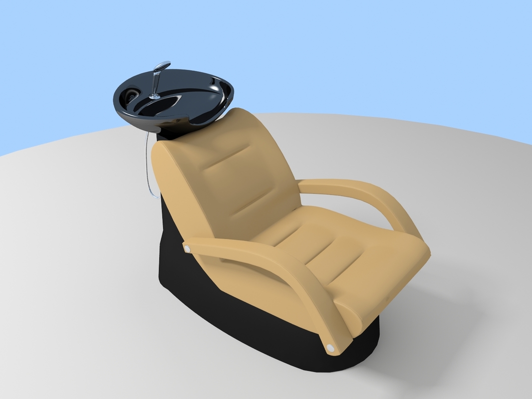 wash shampoo chair 3d model