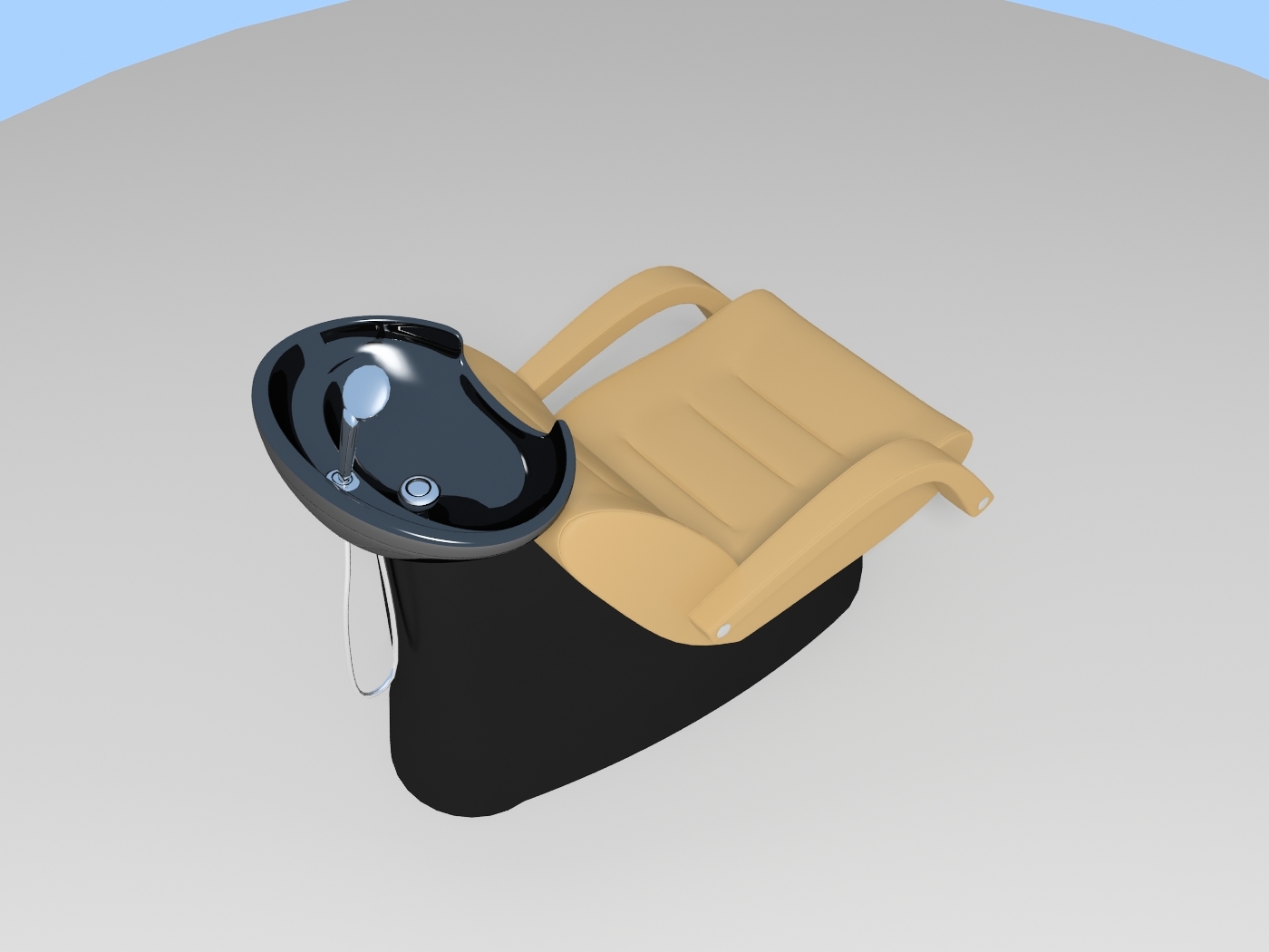 wash shampoo chair 3d model
