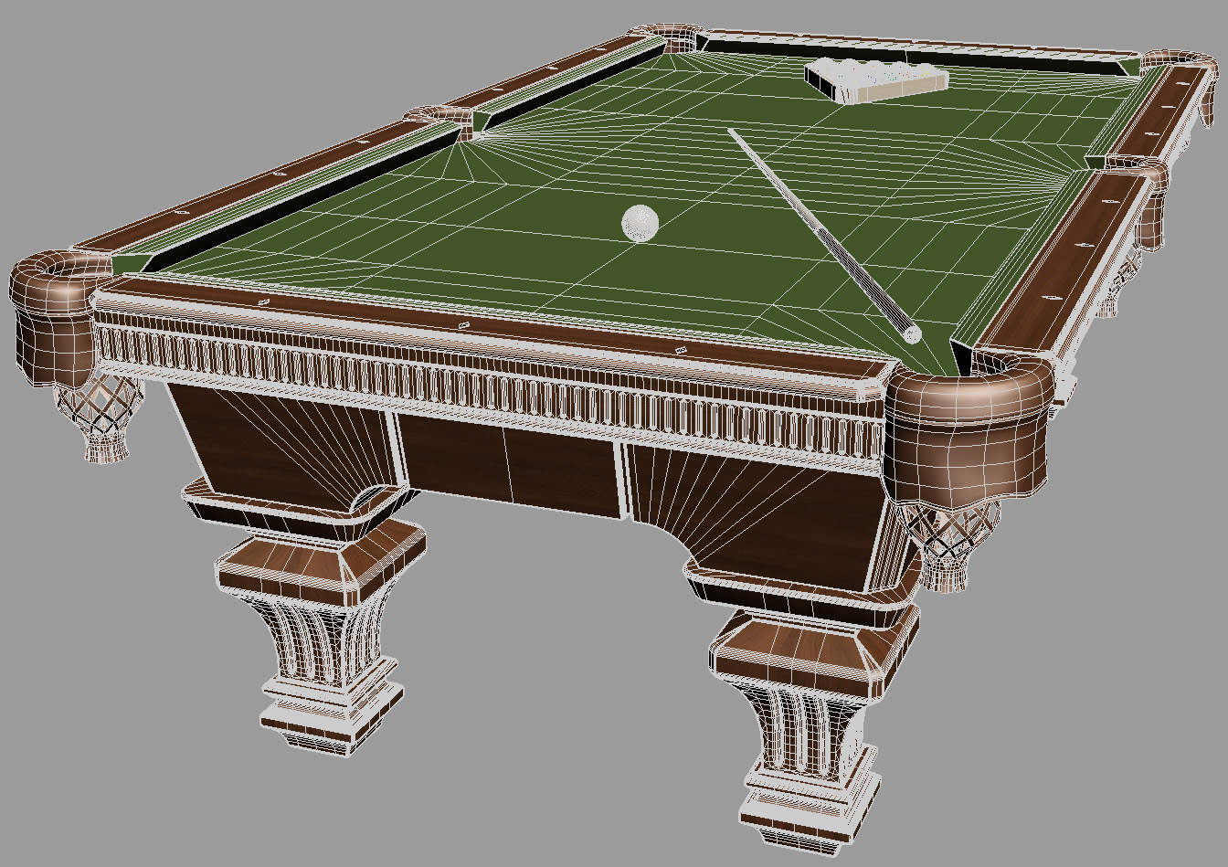 pool table 8ft classic 3d model