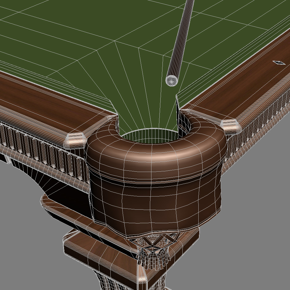 pool table 8ft classic 3d model