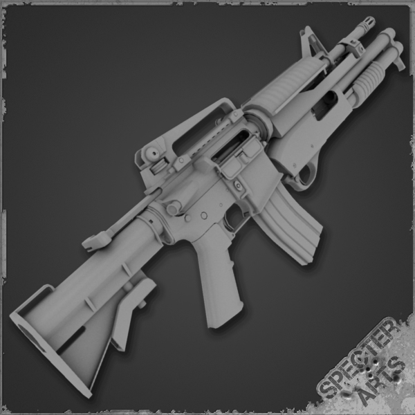 m4a1 masterkey weapons rifle 3d model