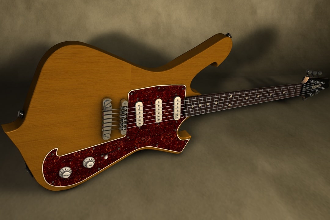 paul ibanez fireman guitar 3d model