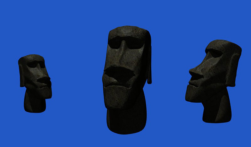moai statue easter island 3d model