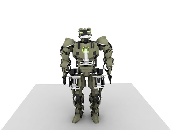 robot skeleton 3d model