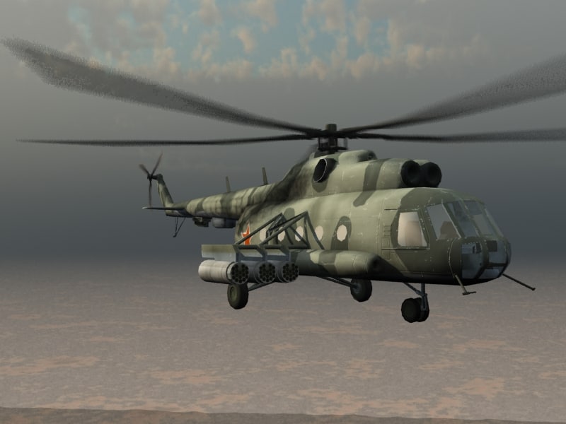 mi-17 mil helicopter 3d model