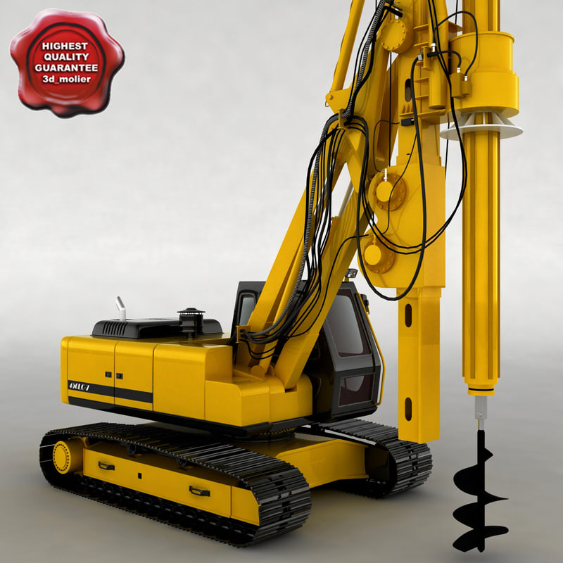 rotary drilling machine 3d model