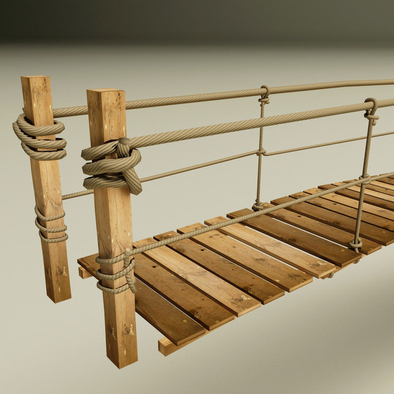 hanging bridge 3d model