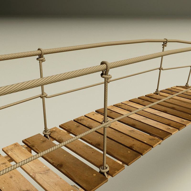 hanging bridge 3d model