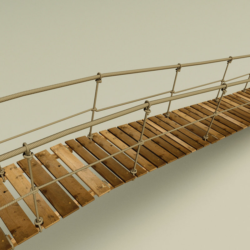 hanging bridge 3d model