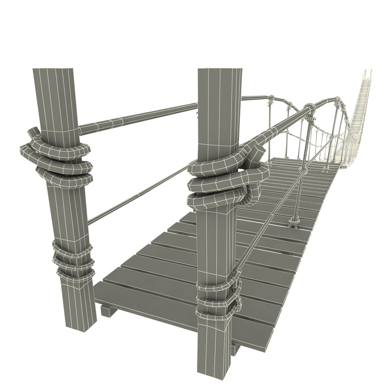hanging bridge 3d model