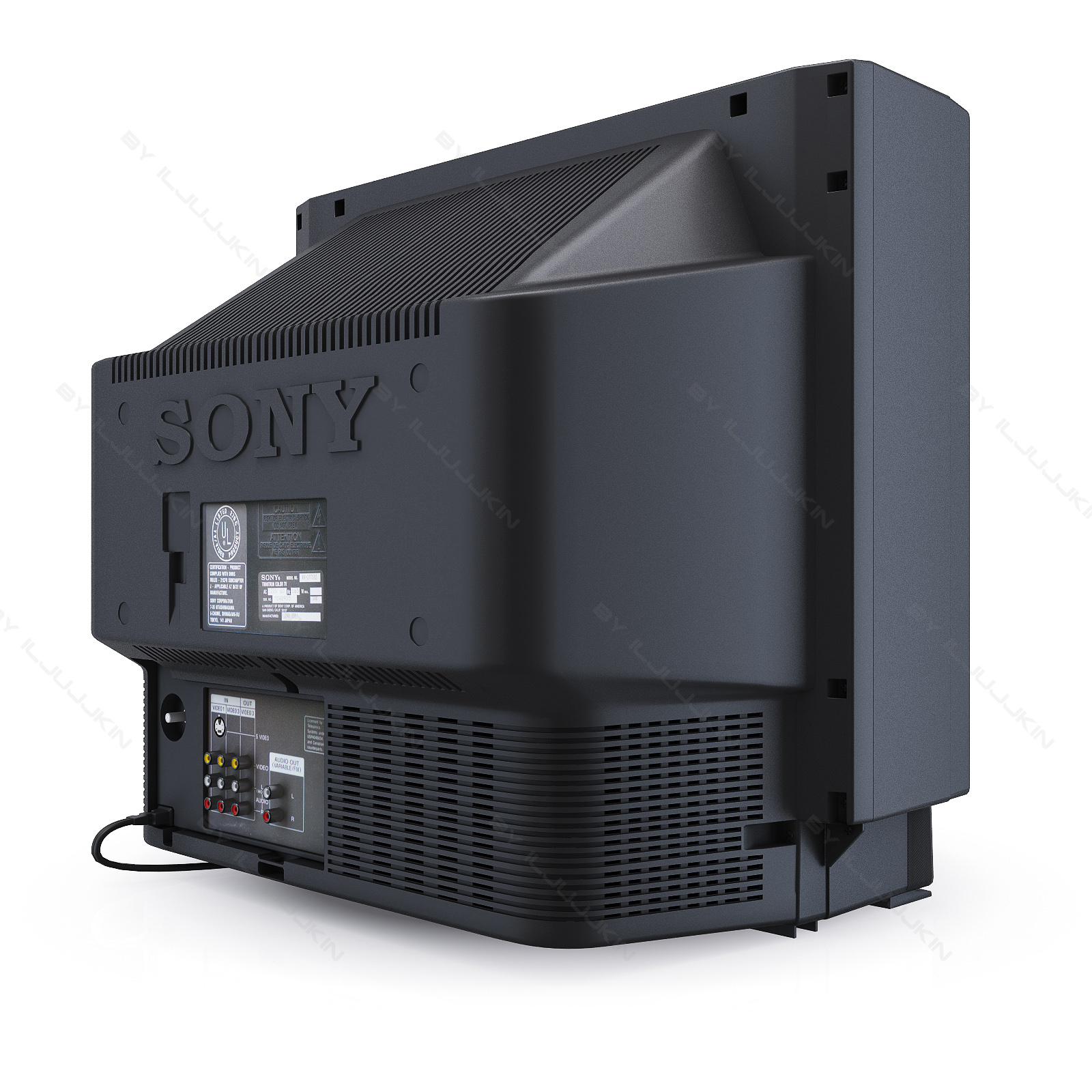 colour tv sony trinitron 3d model