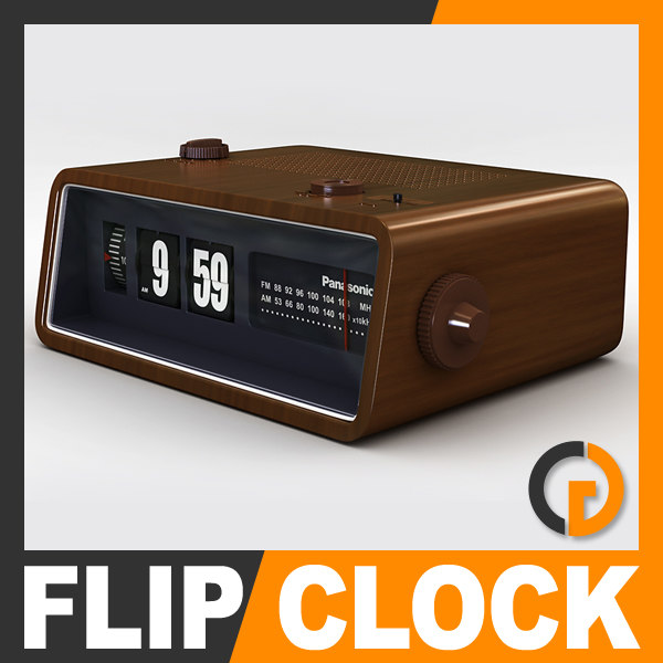 retro style radio alarm 3d model